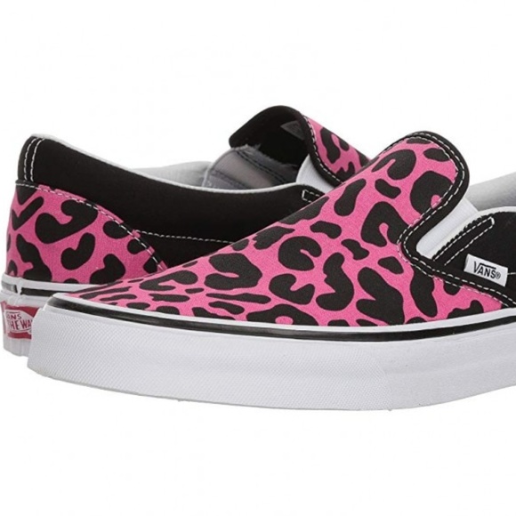 Vans | Shoes | Nwt Vans Classic Slip On Leopard Pink W Authentic | Poshmark
